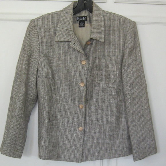 Rafaella | Jackets & Coats | Vintage Rafaella Linen Jacket Gray Sz 2 ...